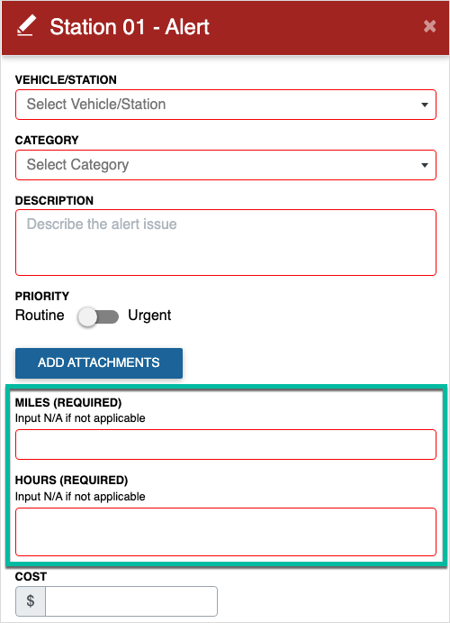 Manage Vehicle & Station alert settings