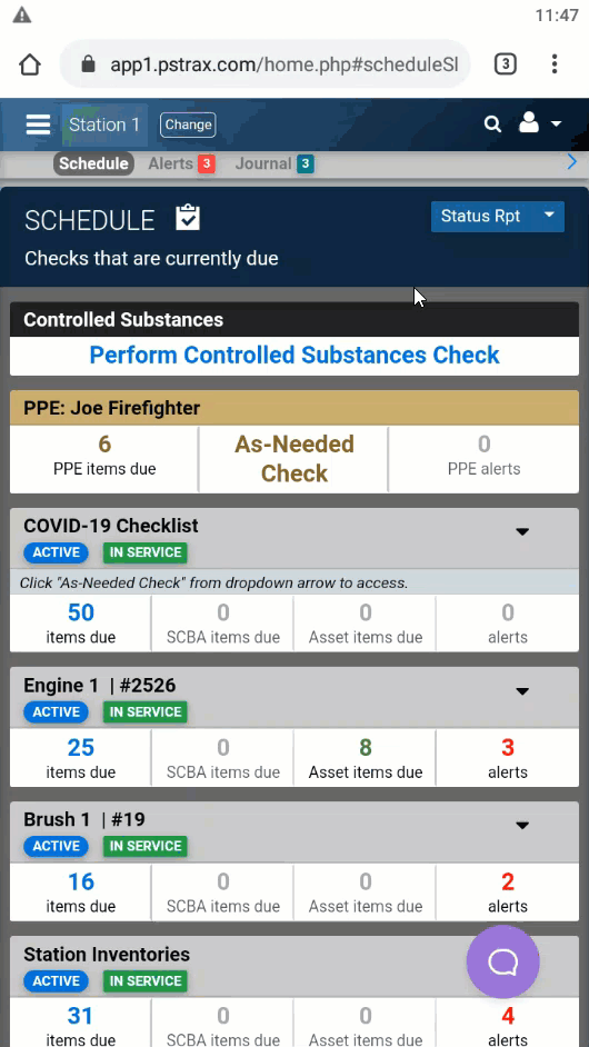 The Station Home screen